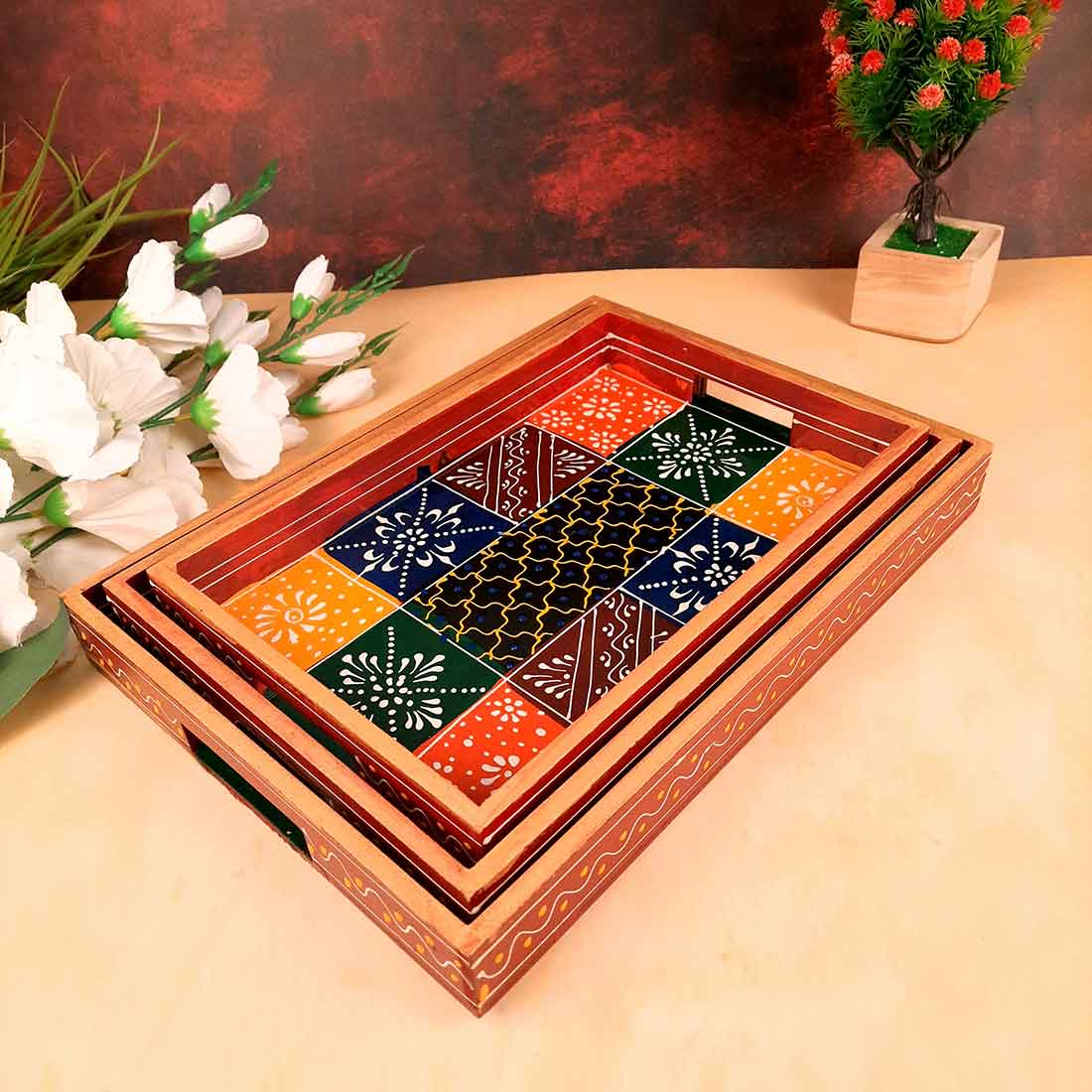 Serving Trays for Tea, Coffee & Snacks – Decors Mantra