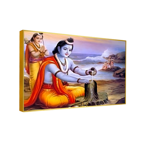 Glorious Shri Ram Shiva Worship Wall Art & Paintings – Decors Mantra