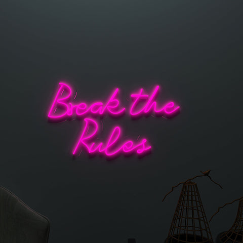 Break The Rules Neon LED Light ( Available in Multiple Colors) – Decors ...