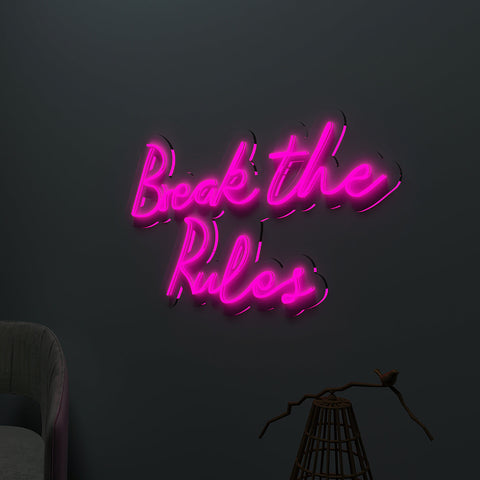 Break The Rules Neon LED Light ( Available in Multiple Colors) – Decors ...