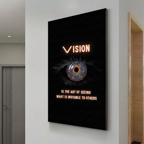 Modern Vision Quote Canvas Art-The Art of Seeing What is Invisible Mot ...