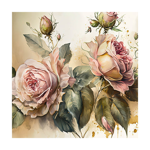 Multi Flower Wall Art Canvas Painting for Home, Bedroom & Living Room ...