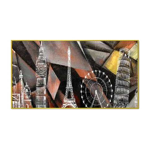 Beautiful World Famous Monuments Scenery Wall Painting & Art Canvas Pr ...